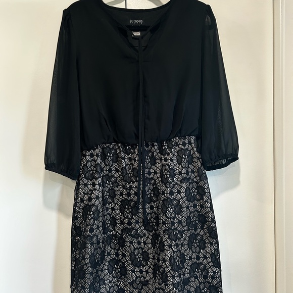Enfocus Studio | Dresses | Enfocus Studio Black And White Lace Long ...
